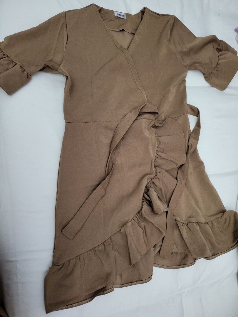 wrap around short dress, Women's Fashion, Dresses & Sets, Dresses on ...