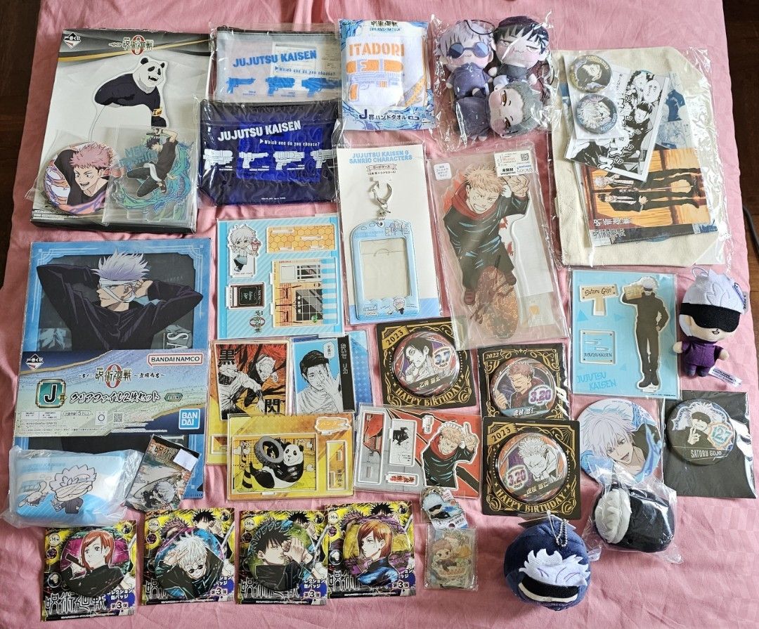 WTS/LFB JJK JUJUTSU KAISEN ASSORTED MERCHANDISE SATORU GOJO SUGURU GETO ...
