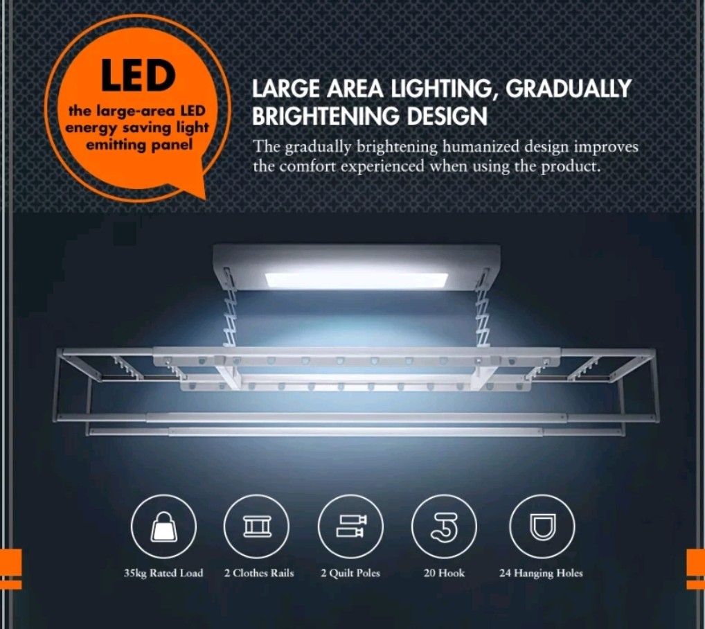 Xiaomi Automatic Laundry Rack, Furniture & Home Living, Home ...