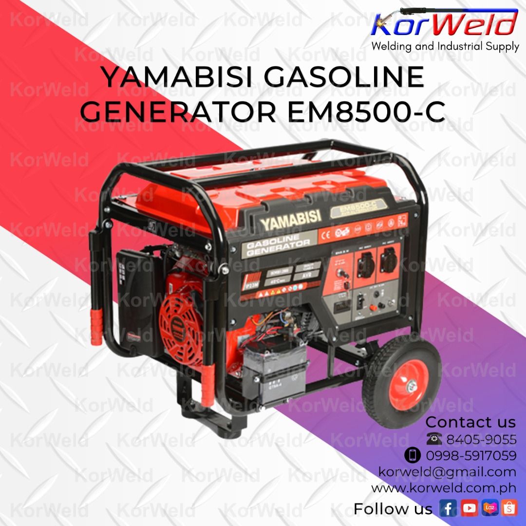 Yamabisi Gasoline Generator EM8500-C, Commercial & Industrial ...