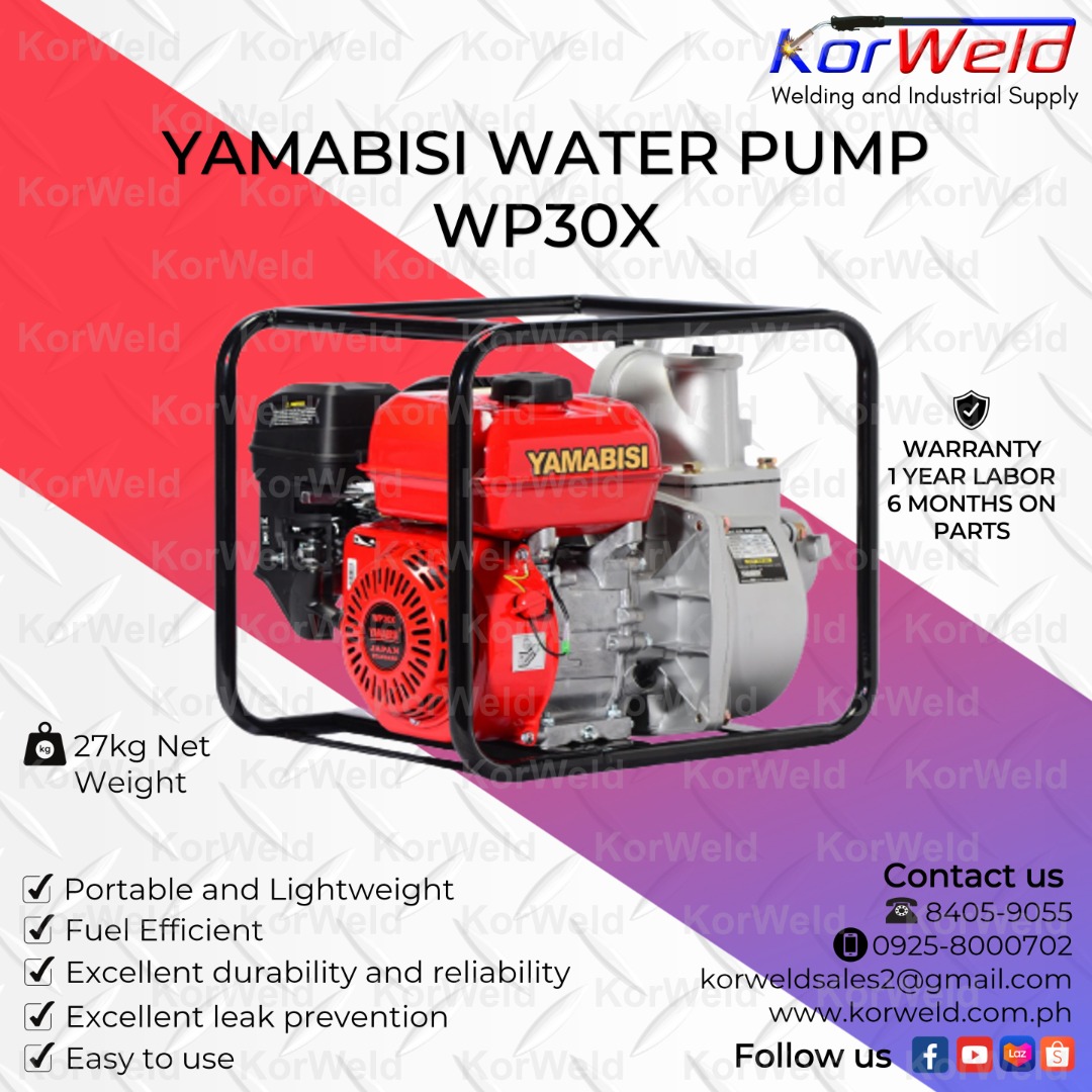 YAMABISI WATER PUMP WP30X, Commercial & Industrial, Construction Tools & Equipment on Carousell
