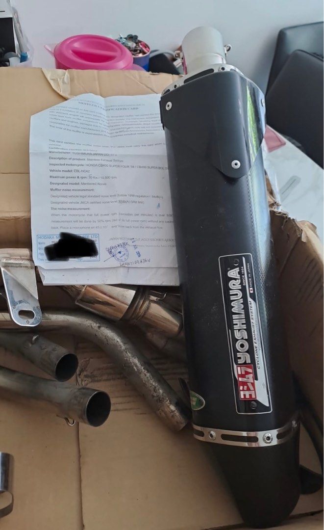Yoshimura tri oval full system(cb400), Motorcycles, Motorcycle ...
