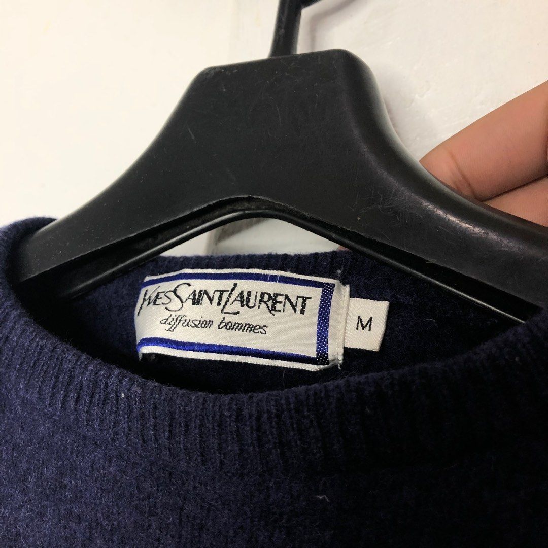 Yves Saint Laurent YSL Wool Crewneck, Women's Fashion, Coats, Jackets ...