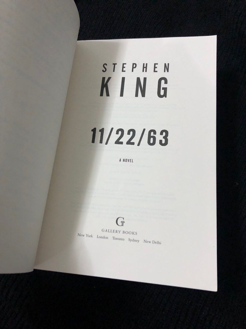 11/22/63 Stephen King, Hobbies & Toys, Books & Magazines, Fiction & Non ...