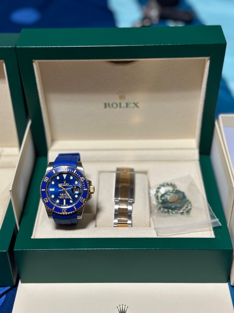 Rolex sub two tone blue , Luxury, Watches on Carousell