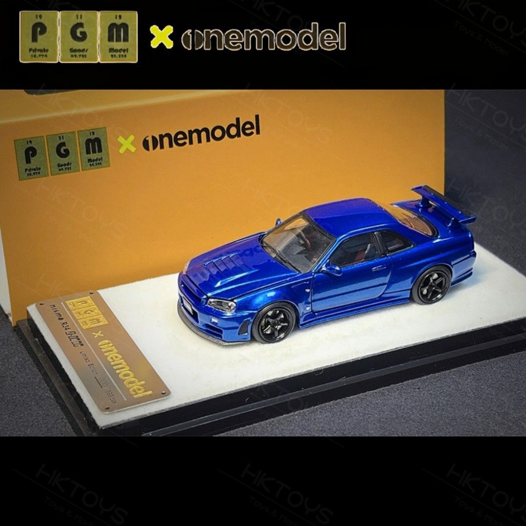1：64 車模 PGM × onemodel 全開版 NISSAN SKYLINE GT-R34 Z-TUNE NISMO GTR 合金汽車 ...