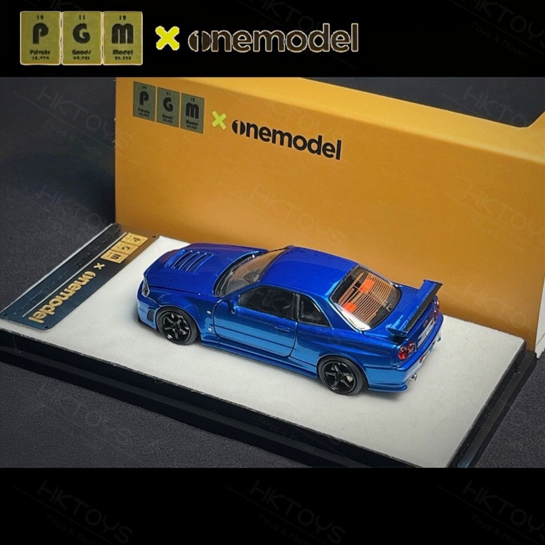 1：64 車模 PGM × onemodel 全開版 NISSAN SKYLINE GT-R34 Z-TUNE NISMO GTR 合金汽車 ...
