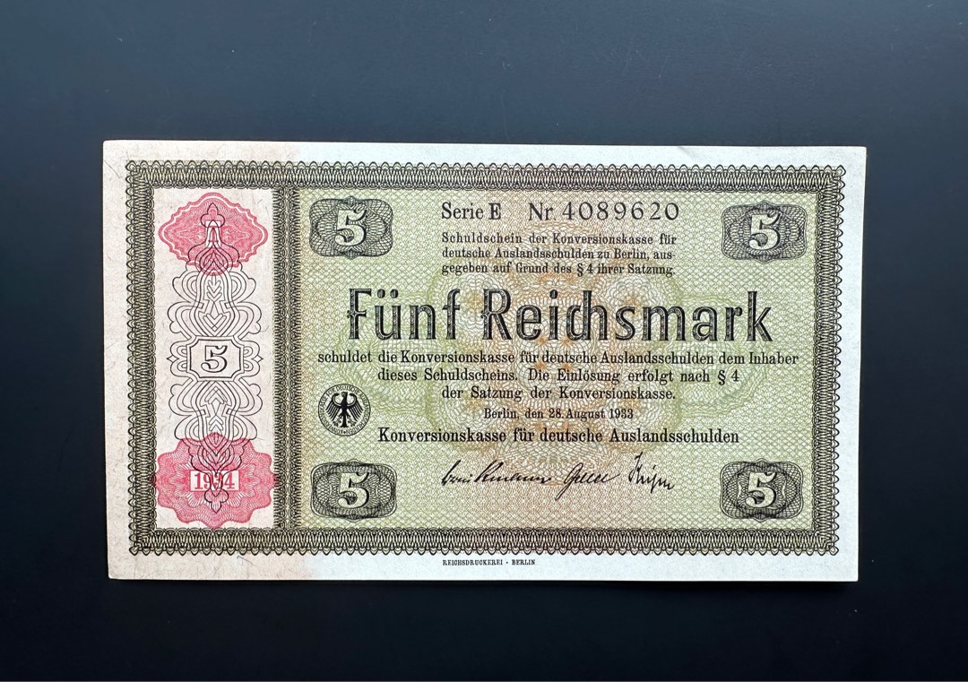 1933 Germany Banknote, Hobbies & Toys, Memorabilia & Collectibles ...