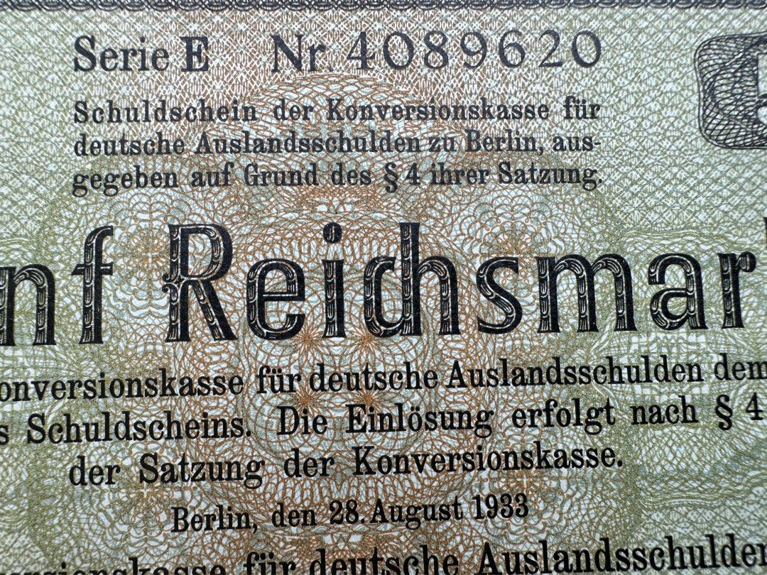 1933 Germany Banknote, Hobbies & Toys, Memorabilia & Collectibles ...