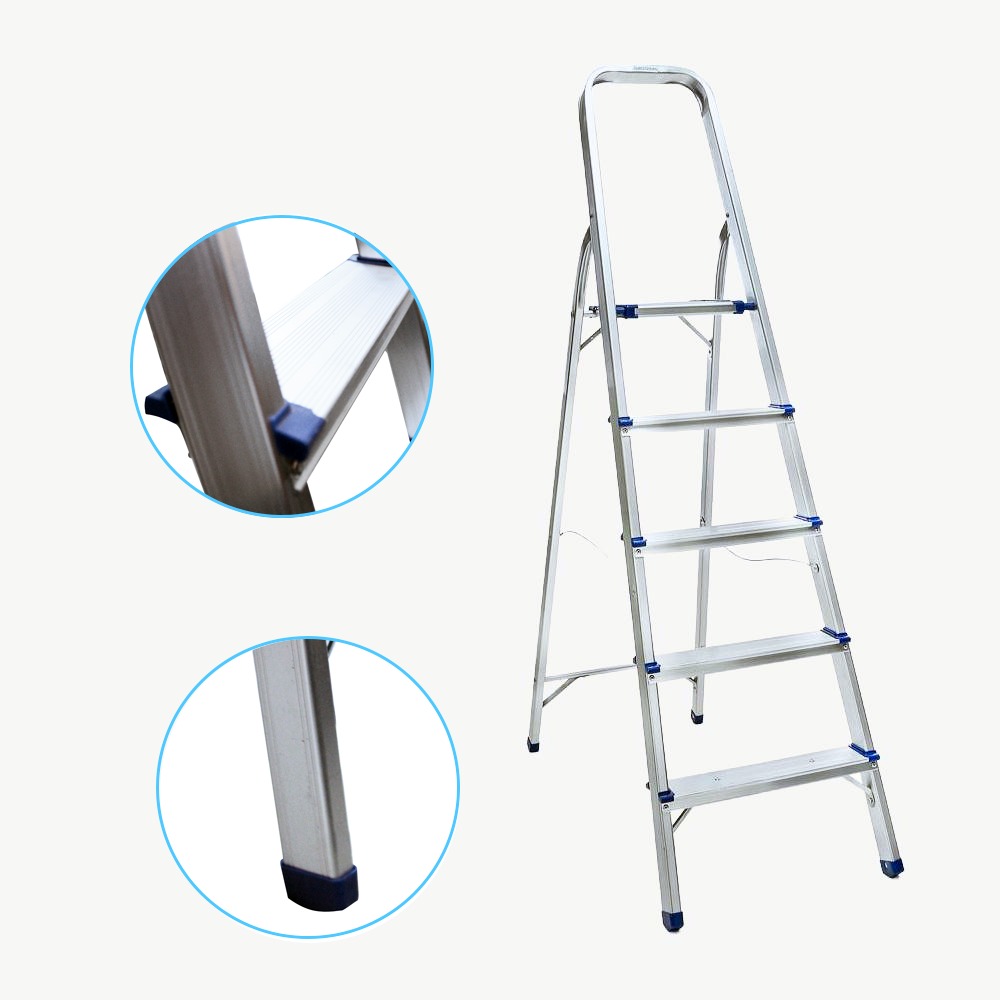 5 step Aluminum Ladder, Furniture & Home Living, Home Improvement ...