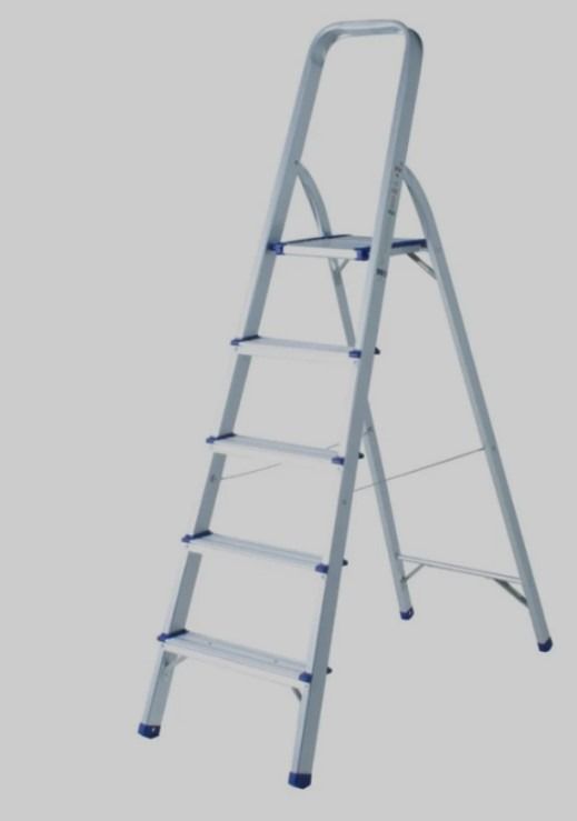 5 step Aluminum Ladder, Furniture & Home Living, Home Improvement ...