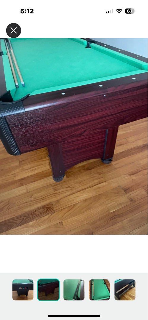 6ft billards table, Hobbies & Toys, Toys & Games on Carousell