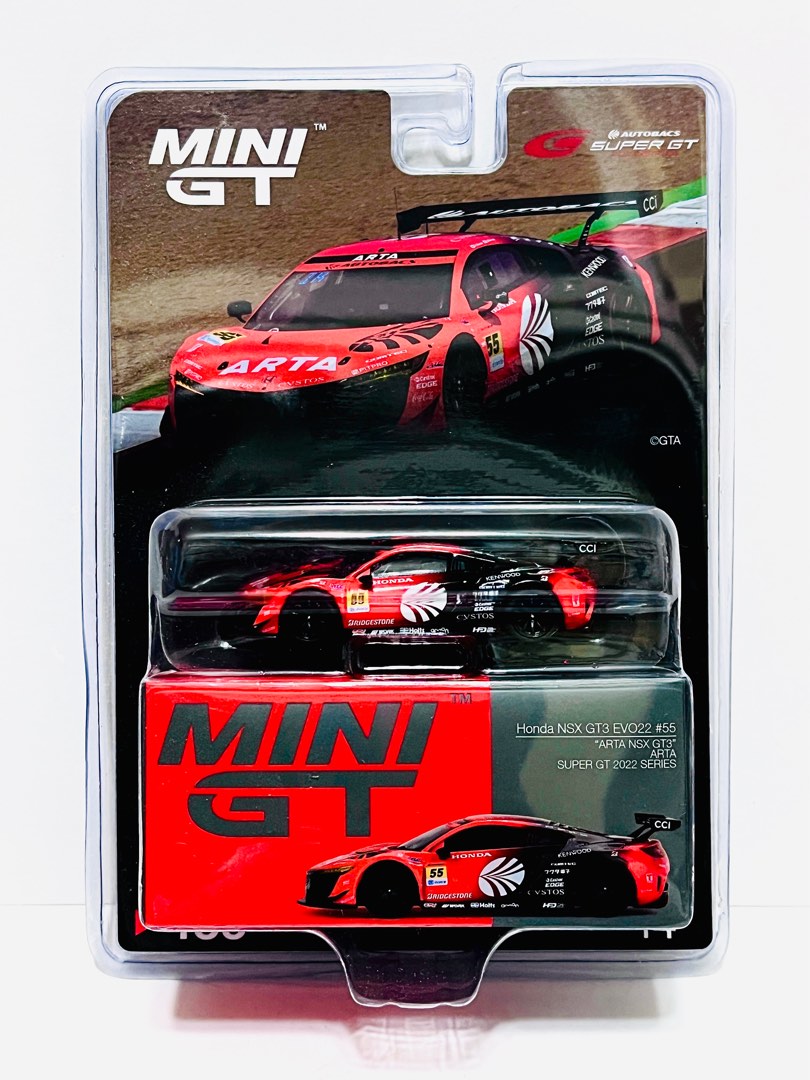 全新 未開封 MiniGT No. 485 Scale 1:64 1/64 比例 Mini GT 合金 車仔 本田 Honda NSX GT3 ...