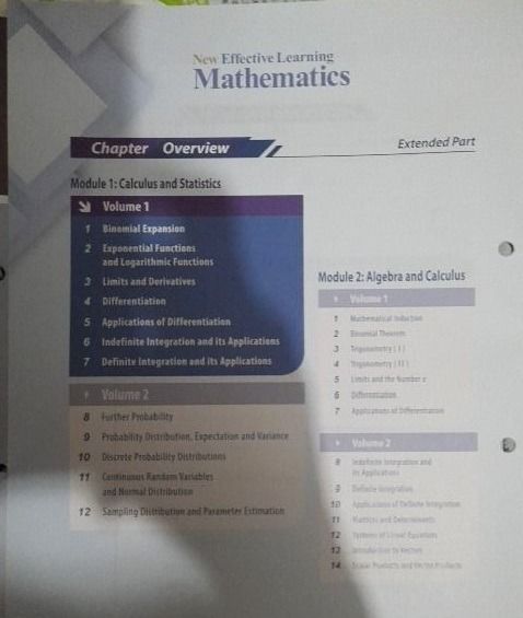 中大數學 Maths M1 書 / New Effective Learning Mathematics Module 1 Calculus ...