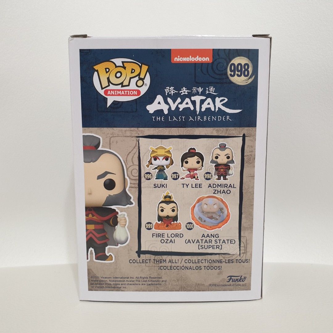 ADMIRAL ZHAO Nickelodeon Avatar The Last Airbender Funko Pop, Hobbies ...