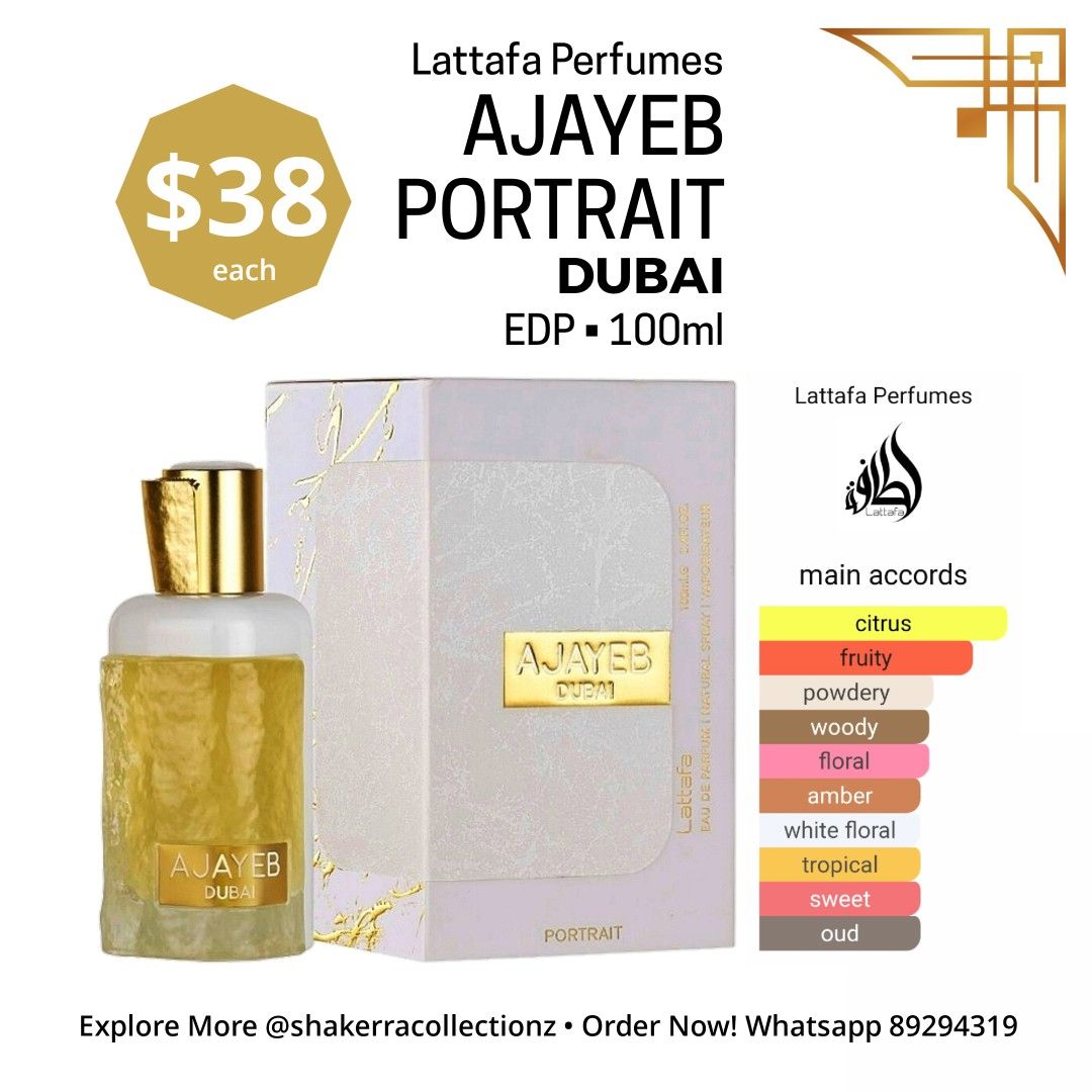 Ajayeb Dubai Portrait EDP by Lattafa Perfumes, Beauty & Personal Care ...