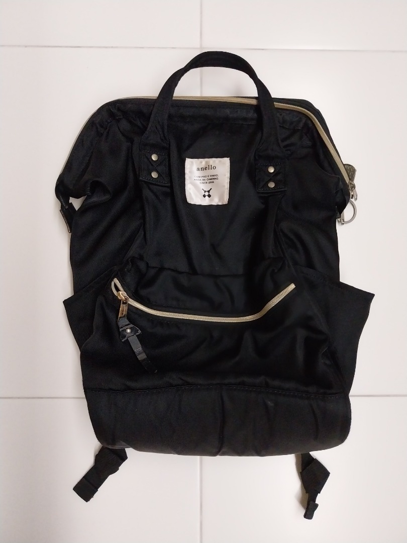 Anello Black Backpack, Women's Fashion, Bags & Wallets, Backpacks on ...