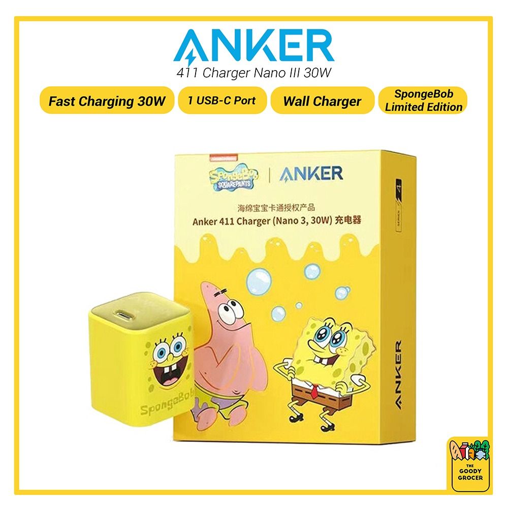 Anker 411 Charger Nano III 30W SpongeBob, Mobile Phones & Gadgets ...