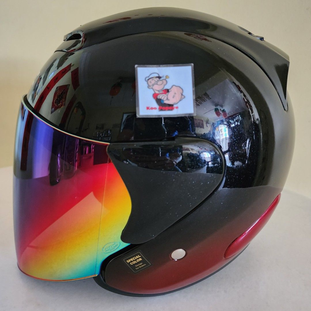 ARC RITZ HELMET 2 TONE MAROON COLOR, Motorcycles, Motorcycle ...