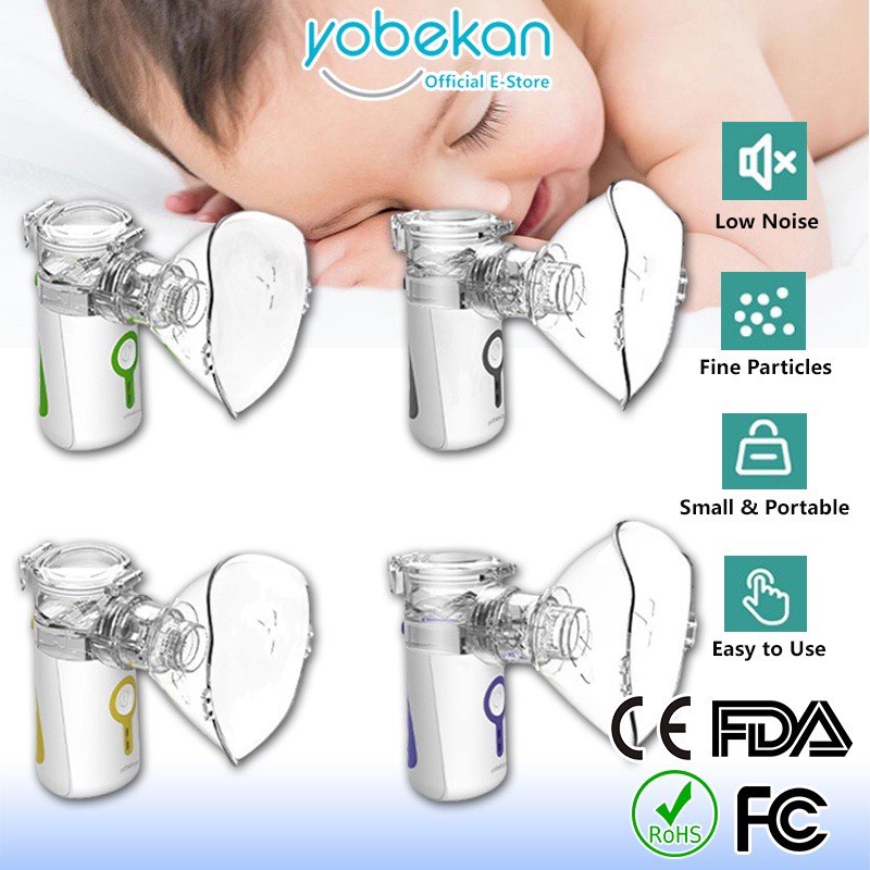 Atomizer Portable Ultrasonic Mesh Nebulizer Spray Fog Steam Inhaler ...