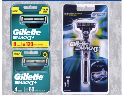 Authentic Gillette Shaver Mach 3+ /Mach 3 Razor Shaver / Refill Blades ...
