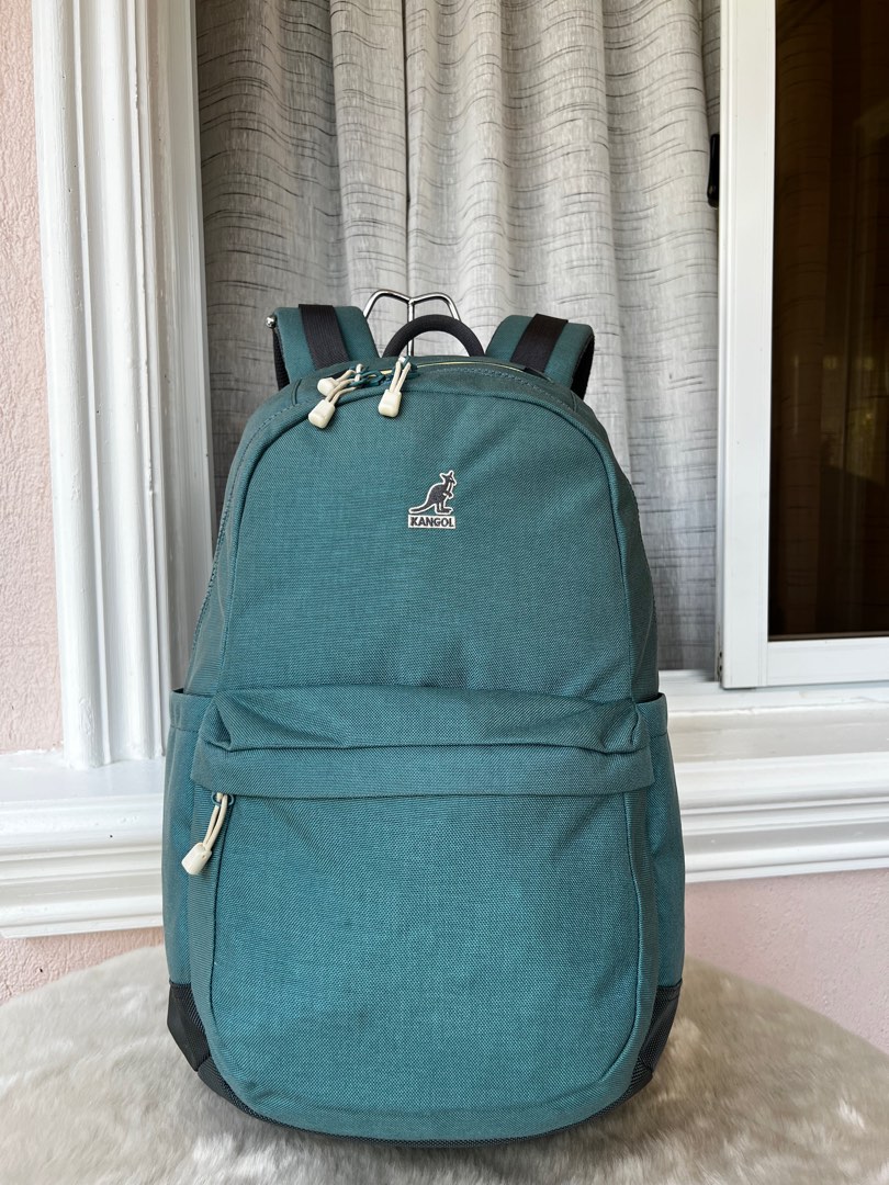 Authentic Kangol Padded Backpack in Green Teal, Men's Fashion, Bags ...