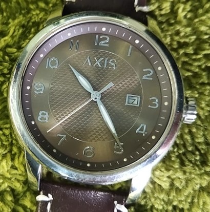 Axis Golden Brown Dial Chocolate Brown Strap Men's Watch AE1304-0302 ...