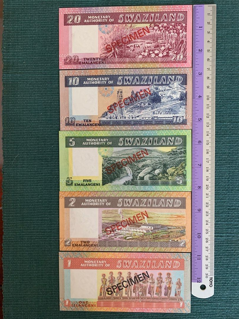 Banknotes of World Specimen complete Set UNC Low Matching serial Number ...