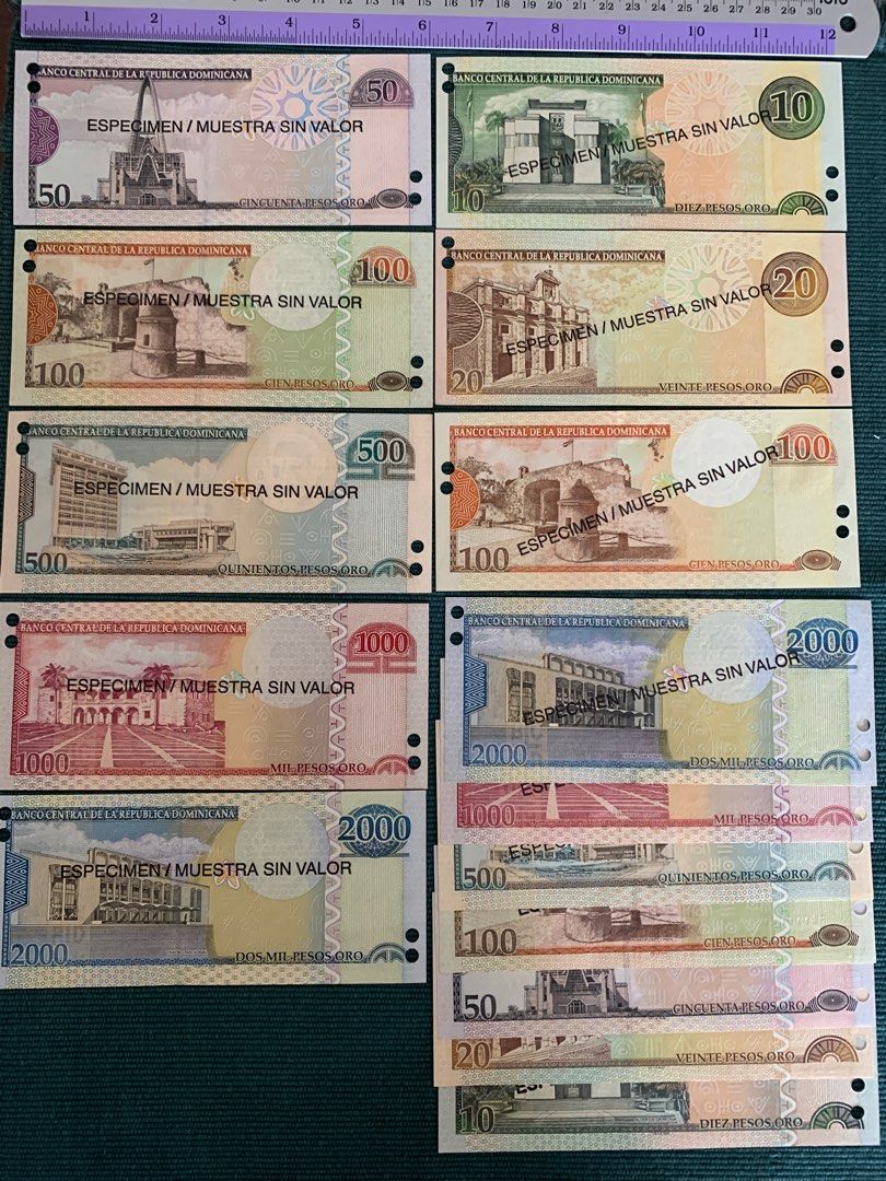 Banknotes of World Specimen complete Set UNC Low Matching serial Number ...
