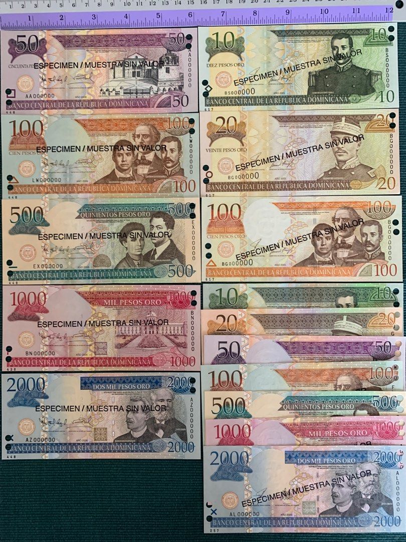 Banknotes of World Specimen complete Set UNC Low Matching serial Number ...