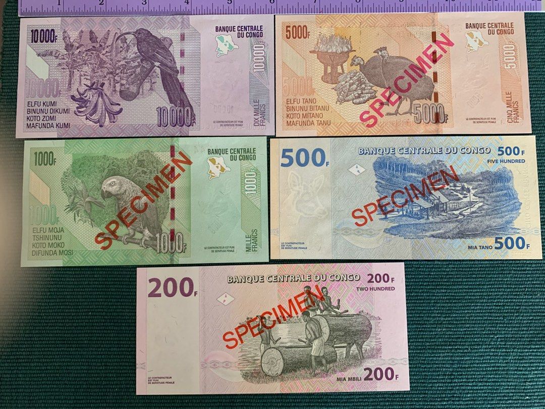 Banknotes of World Specimen complete Set UNC Low Matching serial Number ...