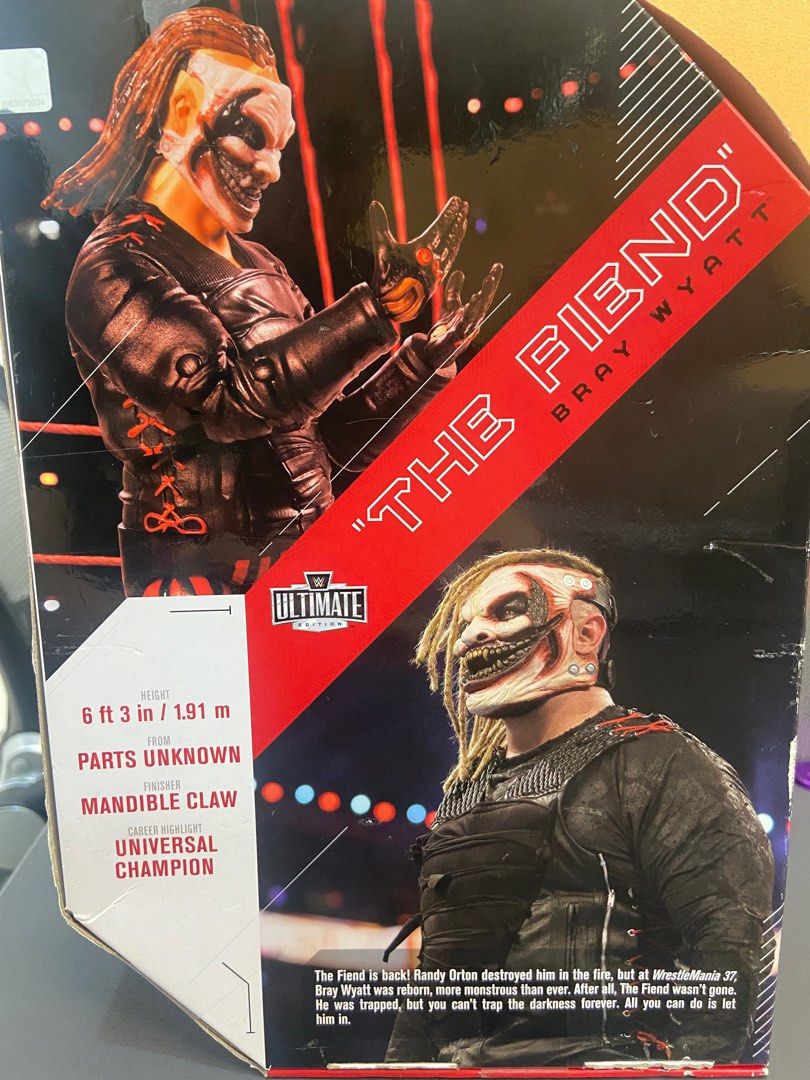 WWE BNIB Bray Wyatt The Fiend Ultimate Edition Mattel Figurine, Hobbies ...