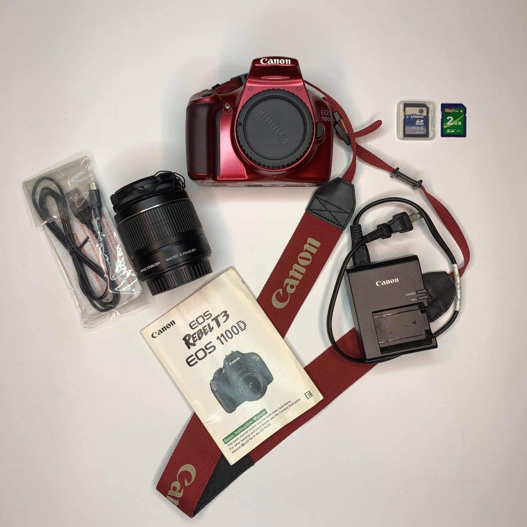 Canon EOS 1100D | Rebel T3 | Limited Edition Red, Photography, Cameras ...