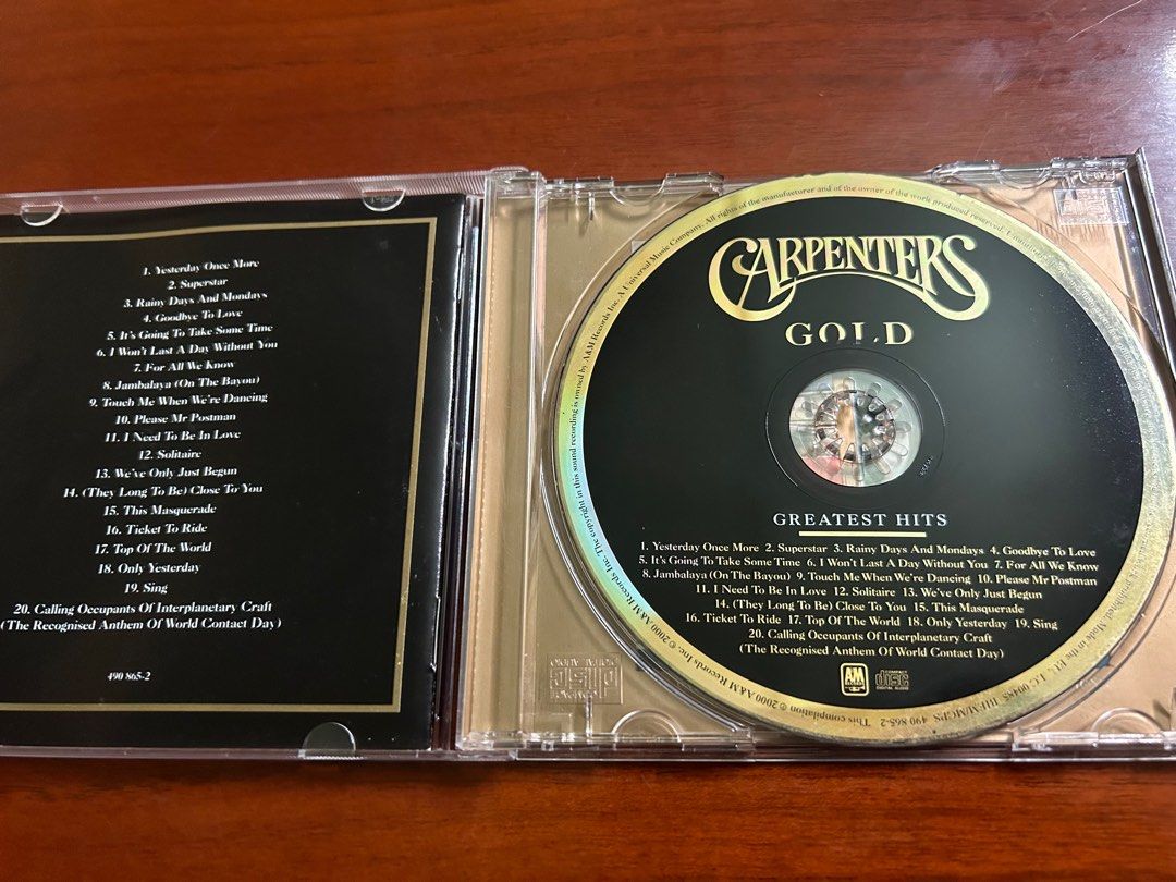 carpenters gold greatest hits, Hobbies & Toys, Music & Media, CDs ...