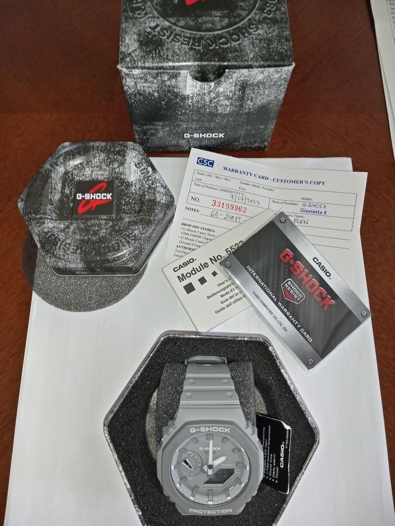 Casio G-Shock Grey Casioak GA-2110-ET, Men's Fashion, Watches ...