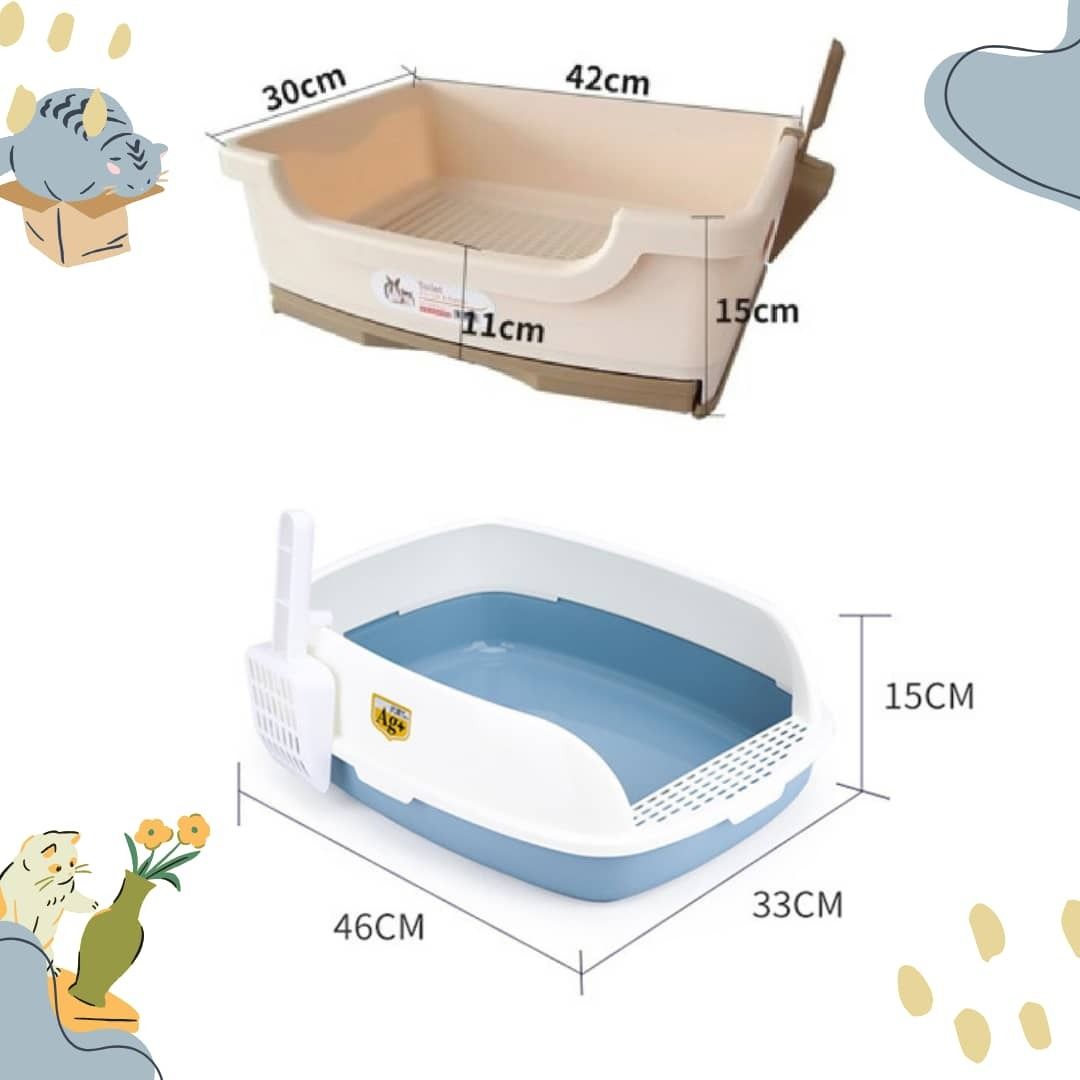 Cat Dual Layer Litter Box Tray Toilet Bathroom New Design, Pet Supplies ...