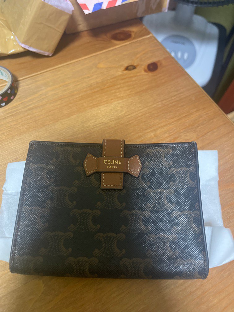 Celine wallet triomphe canvas, Luxury, Bags & Wallets on Carousell
