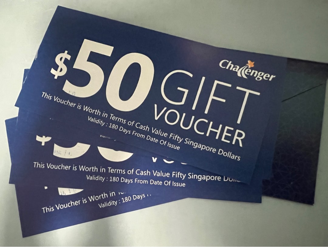 Challenger Gift Voucher, Tickets & Vouchers, Vouchers on Carousell