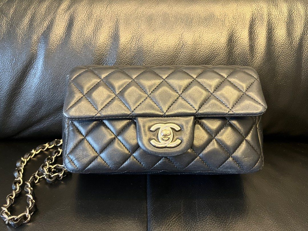 Chanel rectangle mini classic SHW , Luxury, Bags & Wallets on Carousell