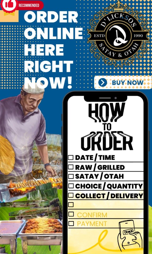 Combo Satay & Otah, Food & Drinks, Packaged & Instant Food on Carousell