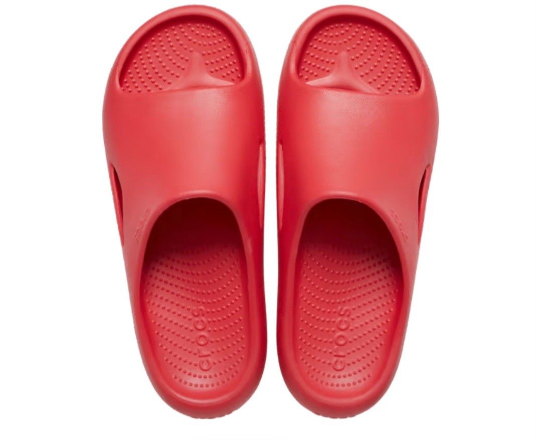 Crocs mellow varsity red slides, Men's Fashion, Footwear, Flipflops and ...