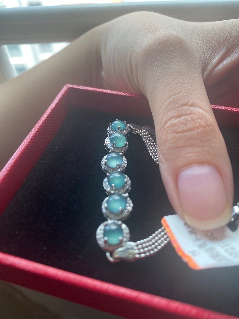 deep blue type a jade braclet, Women's Fashion, Jewelry & Organisers, Bracelets on Carousell