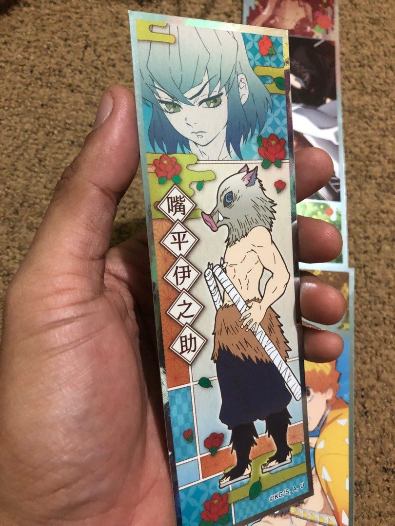 Demon slayer collectible shiny sticker seals and plastic cover case ...
