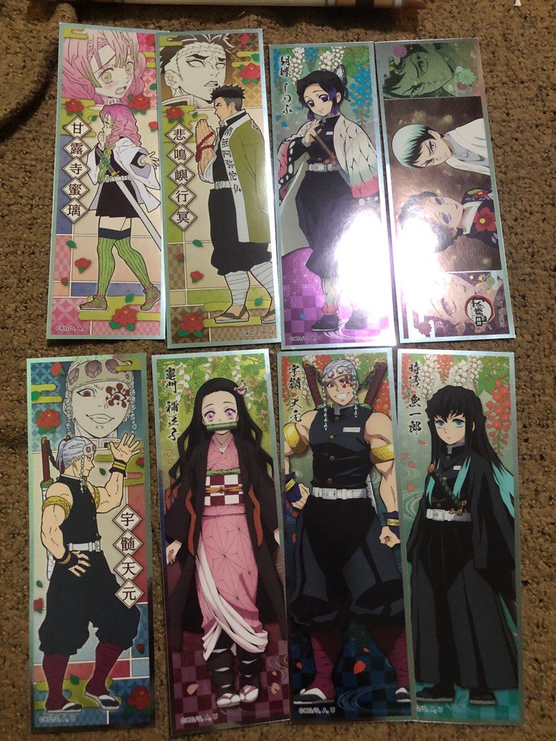 Demon slayer collectible shiny sticker seals and plastic cover case ...