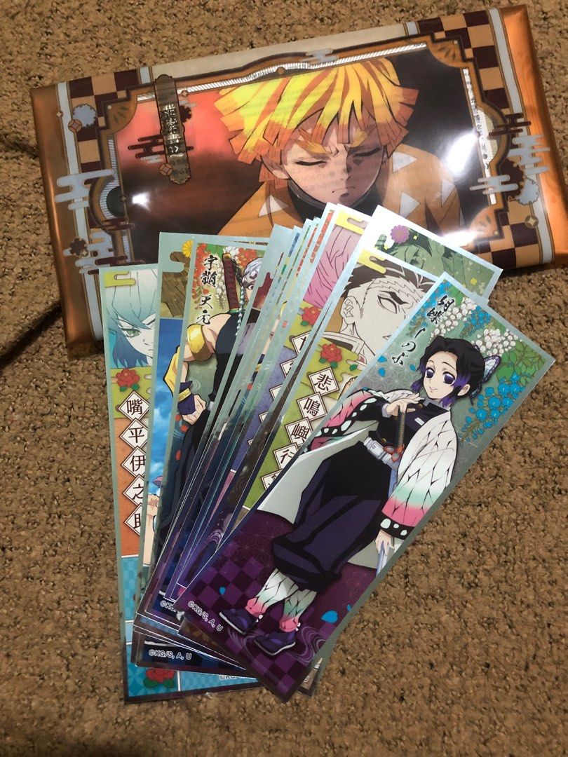 Demon slayer collectible shiny sticker seals and plastic cover case ...