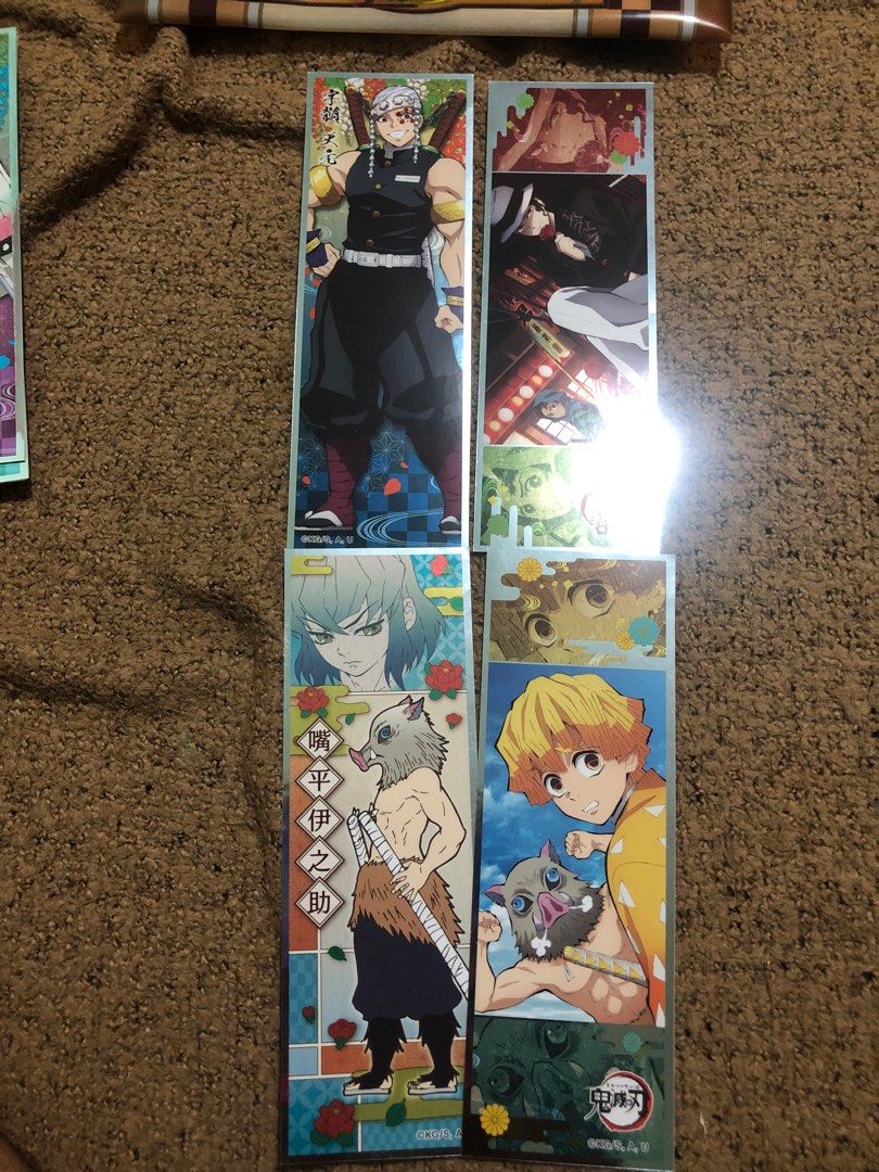 Demon slayer collectible shiny sticker seals and plastic cover case ...