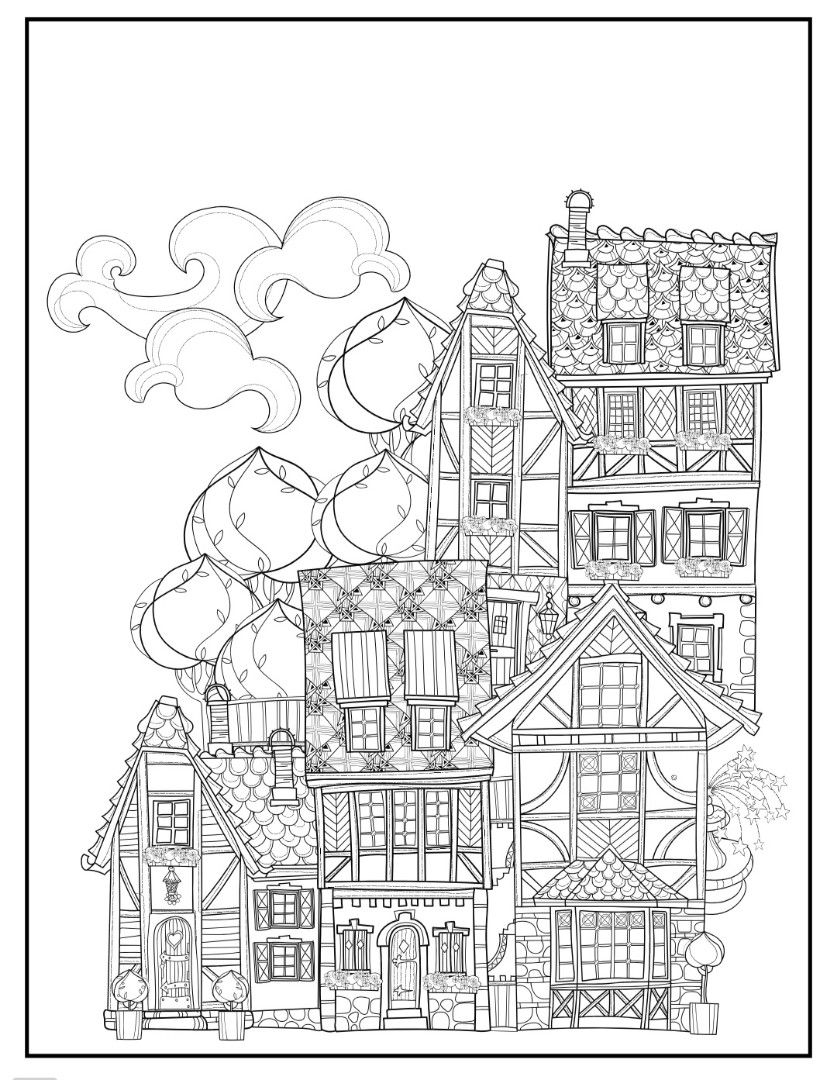 (digital) coloring book/ page for adults, Buku & Alat Tulis, Buku di ...