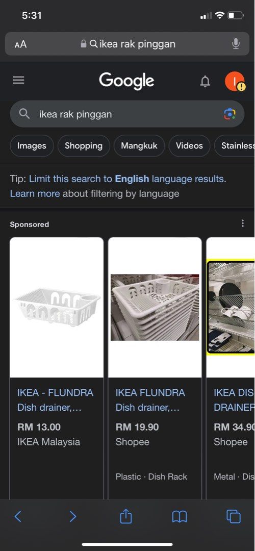 Dish drainer ikea, Furniture & Home Living, Kitchenware & Tableware, Other Kitchenware ...