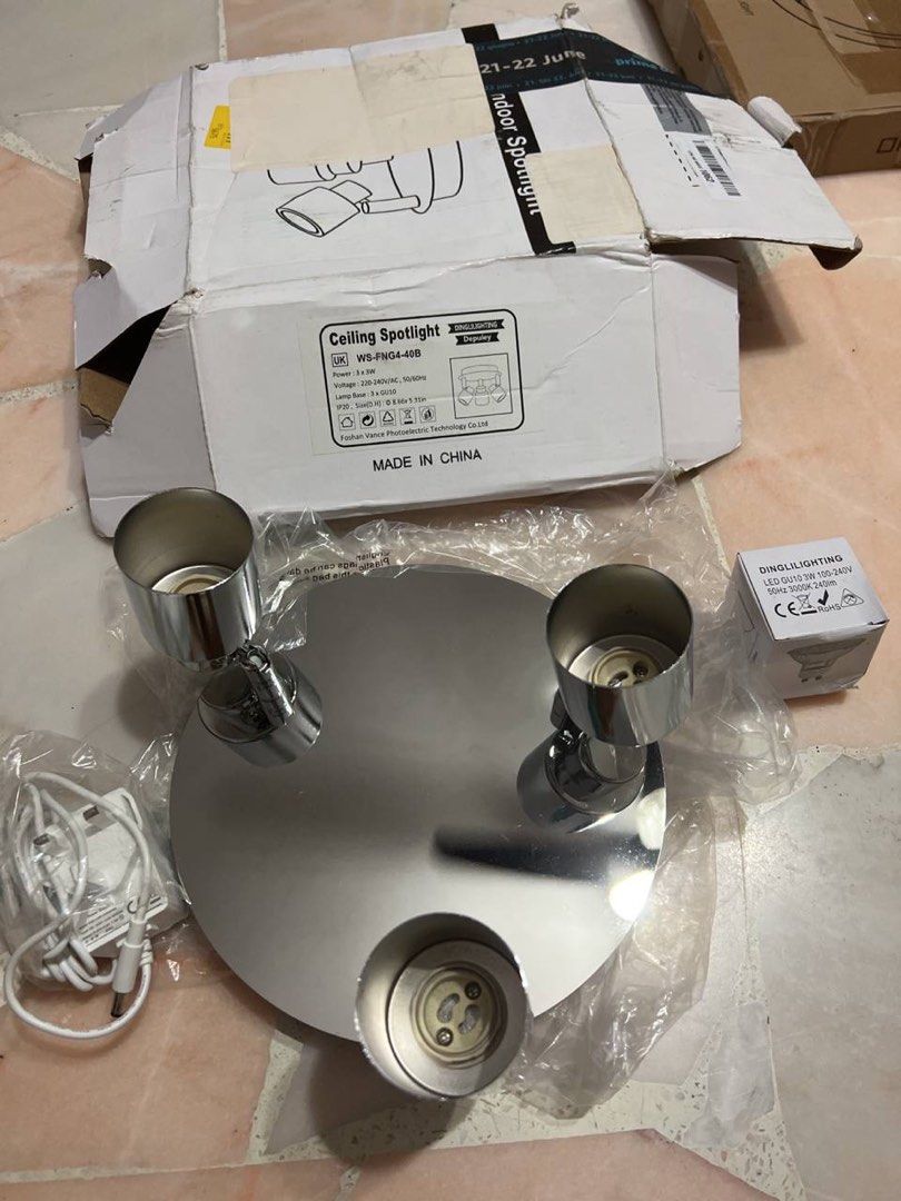 DLLT Modern 3-Light Multi-Directional Ceiling Fixture, Adjustable Round ...