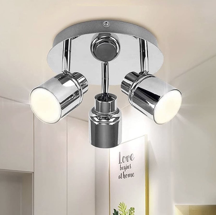 DLLT Modern 3-Light Multi-Directional Ceiling Fixture, Adjustable Round ...
